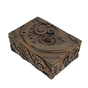 PTC 5 Inch Steampunk Mechanical Inspired Jewelry/Trinket Box Figurine