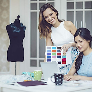 Mannequin Dress Form Female Dress Model Torso Display Mannequin Body 60-67 Inch Height Adjustable Tripod Stand (Black, 60-67 Inches)