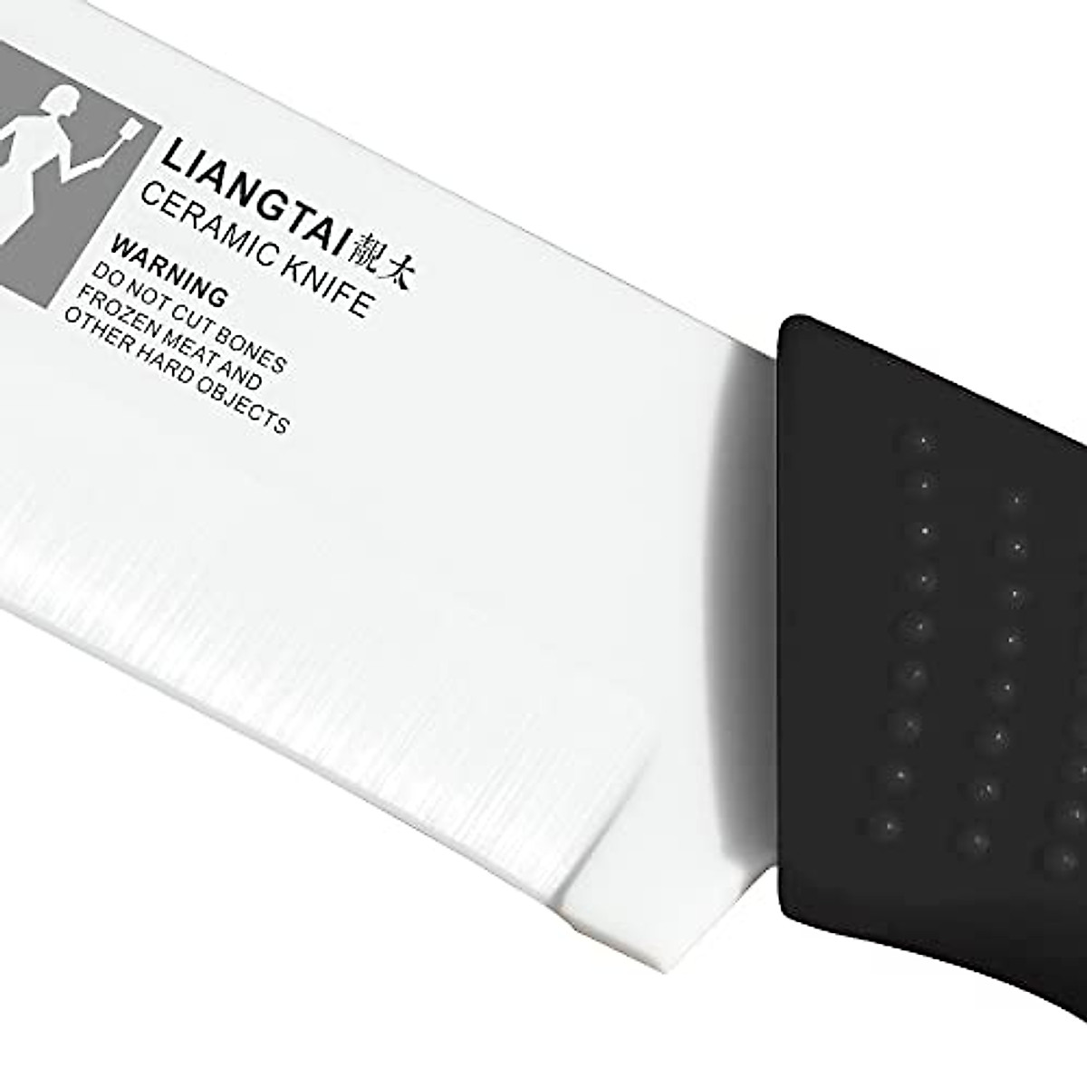 LIANGTAI Ceramic Knife 4 Inch Fruit Knife (Black Handle)