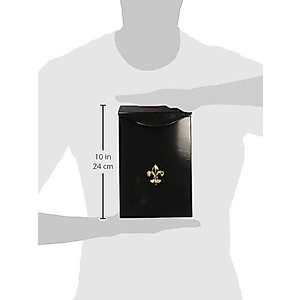 Gibraltar Mailboxes Classic Small Capacity Galvanized Steel Black, Wall-Mount Mailbox, BW110000