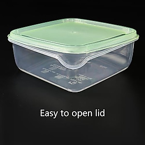 2Pack Sliced Cheese Container with Airtight Lids Cheese Slice Holder Keeps Slice Cheese Fresh Plastic Clear Cheese Box Airtight Cheese Storage Container for Fridge