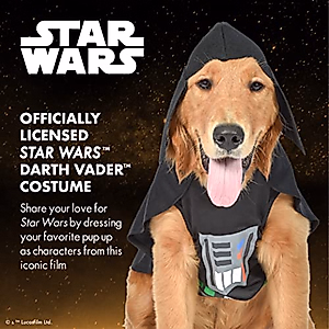 Star Wars: Darth Vader Halloween 2022 Pet Costume -Small - |Star Wars Halloween Costumes for Dogs, Funny Dog Costumes | Officially Licensed Star Wars Dog Halloween Costume, Black (FF14744-22)