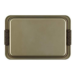 Anolon Bronze Nonstick Baking Pan With Lid / Nonstick Cake Pan With Lid, Rectangle - 9 Inch x 13 Inch, Brown
