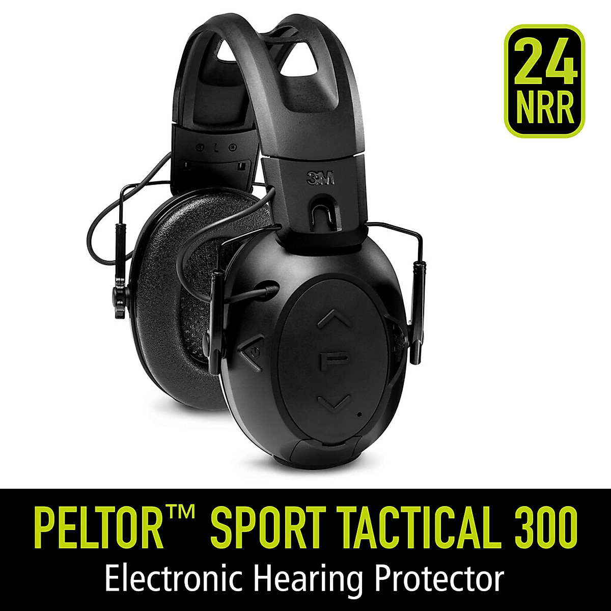 Peltor Sport Tactical 300 Smart Electronic Hearing Protector, Bluetooth Wireless Ear Muffs, NRR 22 dB, Bluetooth Headphones With Recessed Microphone, Ideal For Range, Shooting & Hunting (TAC300-OTH)