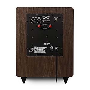 Fluance DB10W 10-inch Low Frequency Powered Subwoofer for Home Theater (Natural Walnut)