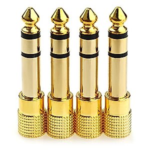 NANYI 4PCS 1/4'' to (1/8'') 3.5mm Stereo Headphone Adapters for Audio Connector, 3.5mm Female to 6.35mm Male Jack Plug Stereo Adapter for Headphone Adapte