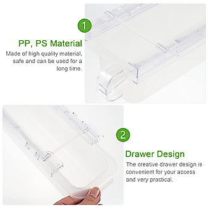 1pc Refrigerator Storage Box Crisper Tray Chillpod Organizadores Fresh Orginizer Drawer Design Tidy Refrigerator Square Freezer Fridge Cabinet Organizer Container Pp White