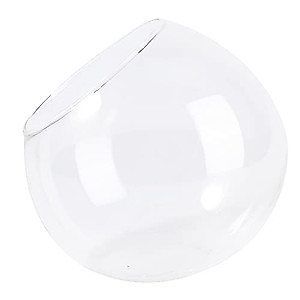 balacoo Small Animal Pet House Clear Glass Hideout Hut Cave Summer Cool Small Animal Nesting Habitat Cage Critter Bath House Cave Mini Hut Cage for Hamster Chinchillas Gerbils