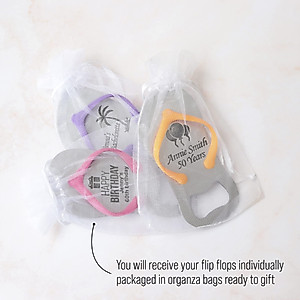 Lot of 3-6-8-12-24 Custom flip flop bottle opener set, personalized party favors, beach customized wedding guest gifts, pool summer birthday favor
