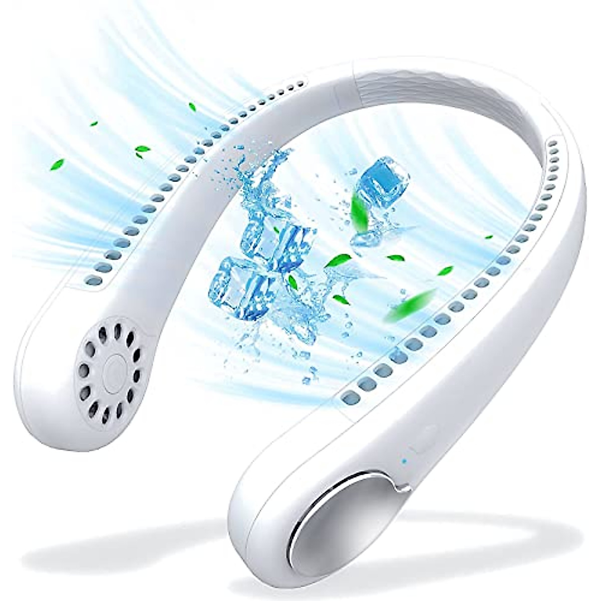 tulpock Portable Neck Fan, Hands Free Bladeless Neck Fan, 3 Speeds 48 Air Outlet, ​Free Adjustment Personal 360° Cooling Fan, USB Rechargeable Wearable Personal Fan for Traveling,Sports, Office