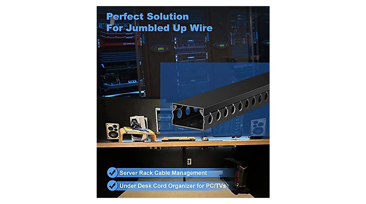 ZhiYo Cable Raceway 156in(4xL39in), Server Rack Cable Management Under ...