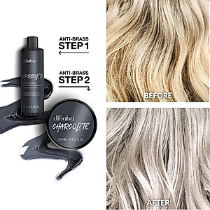 edgy DIFIABA Charcolite Cool Toning Anti-Brass Shampoo & Conditioner DUO SET w/ Restorative BondPlex (w/ Sleekshop Teasing Comb) Charcoal Kit Bond Plex (8.5 oz + 8.5 oz)