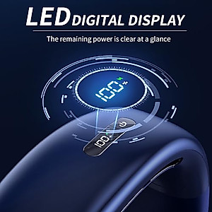 liusoreg Portable Neck Fan 6000mah Hands Free Bladeless Fan Personal Air Conditioner Cooling Neck Cooler Rechargeable Blow Cold Wearable Fan Around Your Neck Men Women Travel Essentials Gift