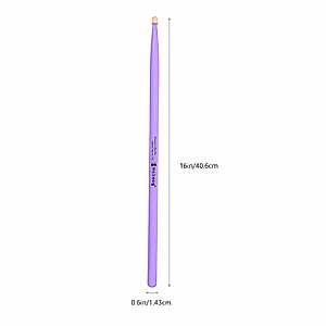 MILISTEN 2 Pairs Purple Maple Percussion Drum Sticks Maple Wood Drumsticks Non Slip Drum Sticks Wood Tip Maplewood Drumstick for Kids Students and Adults