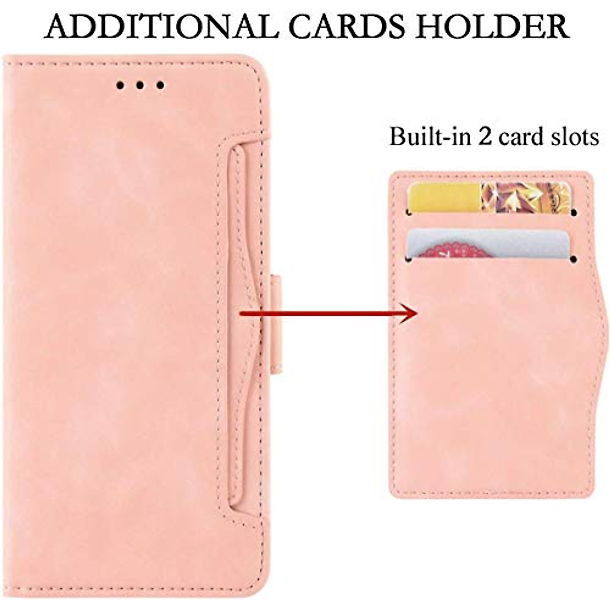 HualuBro Google Pixel 4 Case, Magnetic Full Body Protection Shockproof Flip Leather Wallet Case Cover with Card Slot Holder for Google Pixel 4 Phone Case (Pink)