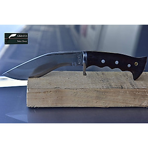 GK&CO. Kukri House Genuine kukri/khukuri - 6 Inch Iraqi Panawal Angkhola Gripper Handle Black Sheath Hand Made in Nepal…