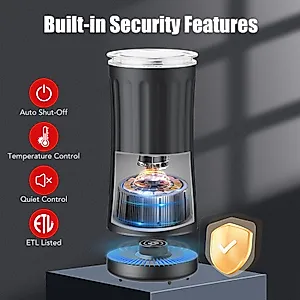 Ovetedot Milk Frother, Upgraded 4-in-1 Milk Frother and Steamer, Hot and Cold Foam Maker and Milk Warmer with Temperature Control & Auto Shut-Off, Frother for Coffee, Latte, Cappuccino, Matcha(Black)