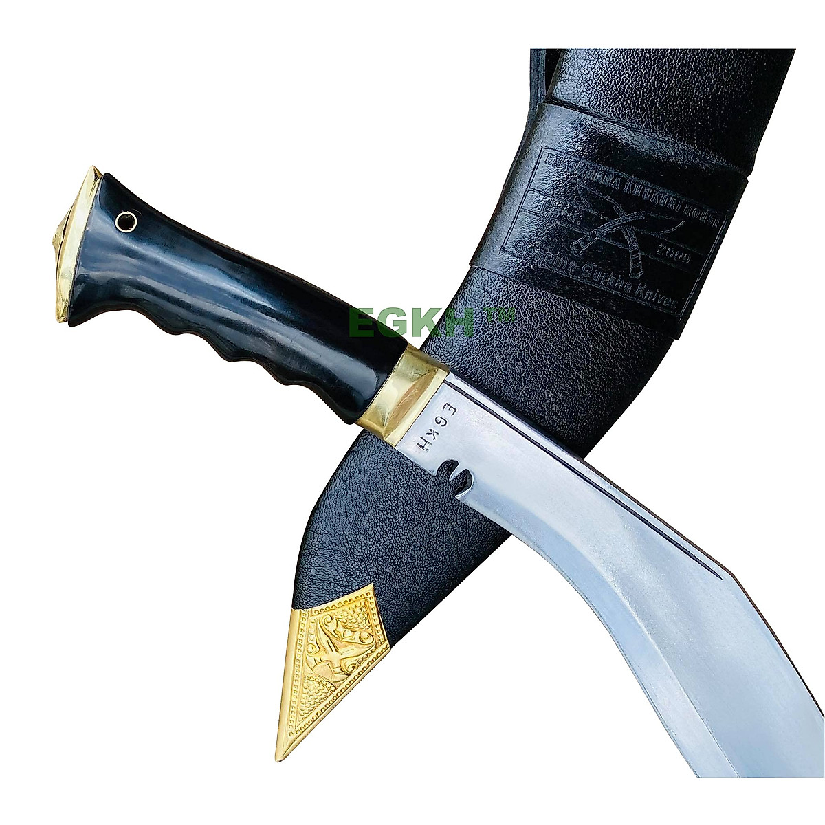 EGKH - Service No.1 Gripper Handle Kukri - Authentic Army Issue Khukuri Knife - Hand Forged Blade in Nepal by Ex - Military Khukuri House