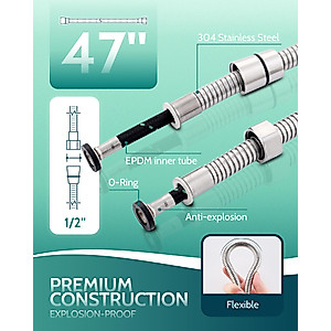 LUFEIDRA Handheld Toilet Bidet Sprayer for Toilet-Adjustable Water Pressure Jet Spray with Plastic T-Valve for Feminine Wash (Brushed Nickel + Matte Black)