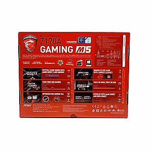 MSI Enthuastic Gaming Intel Z170A LGA 1151 DDR4 USB 3.1 ATX Motherboard (Z170A Gaming M5)