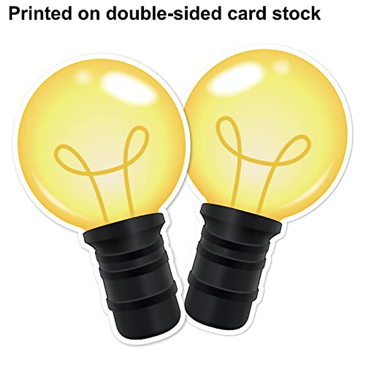 45 Pcs Chic Light Bulb Cut-Outs for Creative Decor