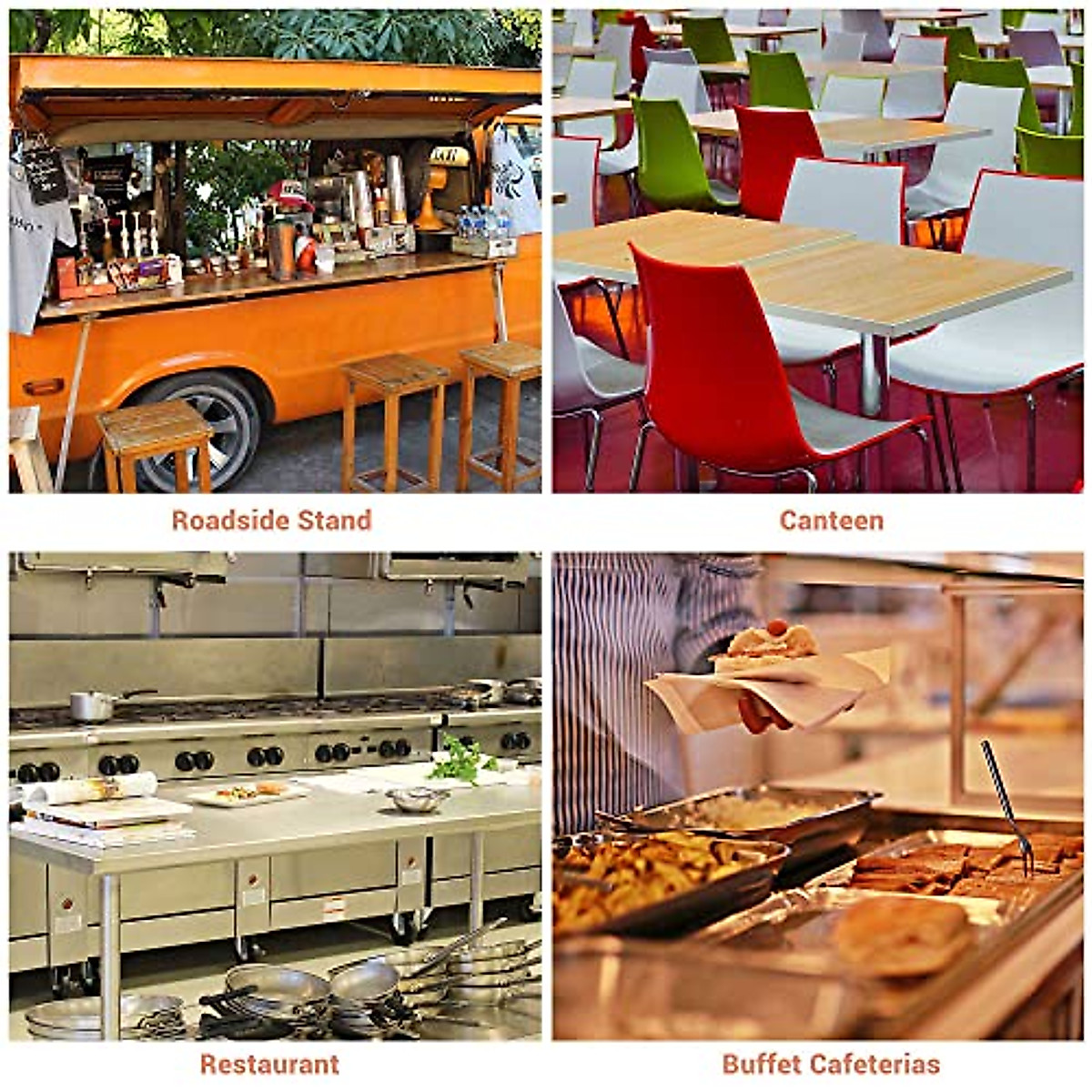 WeChef Electric Strip Heater 2 Pack Portable 36" 1000W Commercial Food Warmer Heating Lamp for Fry Chicken