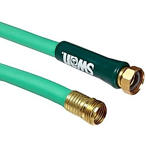 Dixon SGH25 Rubber Vinyl Garden Hose, Brass Fitting, 150 psi Pressure, 25' Length, 5/8" ID