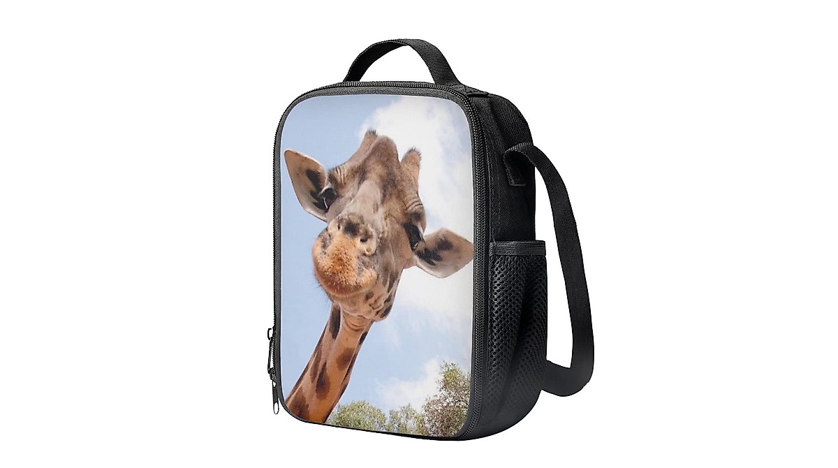 COEQINE Giraffe Pattern Portable Lunch Bag for Kids