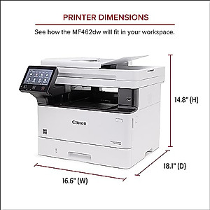Canon imageCLASS MF462dw All in One Wireless Monochrome Laser Printer, Print, Scan, Copy & Fax, Duplex Printing for Home or Office use