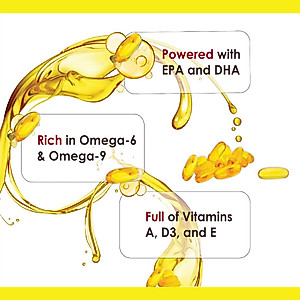 Omega-Caps Extra Strength for Large Breeds-Vet Formulated for Healthy Radiant Skin & Coat While Reducing Excess Shedding. Contains Omega 3 for Immune System Support, Easy to Dose, 60 Soft Gel Capsules