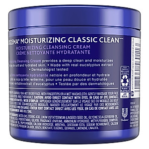 Noxzema Classic Clean Original Deep Cleansing Cream for Soft & Smooth Skin – Real Eucalytpus Extract Noxzema Moisturizing Cleansing Cream Face Wash, 12 Oz Ea (Pack of 4)