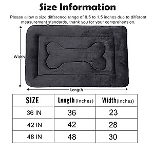 JoicyCo Dog Bed Large Crate Mat 42 in Non-Slip Washable Soft Mattress Kennel Pads