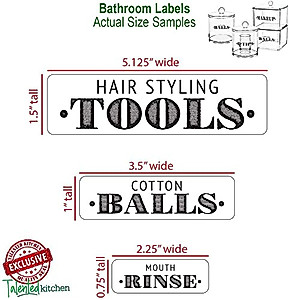Talented Kitchen Farmhouse Bathroom Beauty Organization Labels – 72 Bathroom & Makeup Organization Preprinted Sticker. Water Resistant, Canister Labels. Jar Decals Bath Storage (Set of 72 – Bathroom)