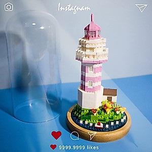 Uvini Building Blocks for Adults Lighthouse Building Kit Lighthouse Nautical Tabletop Beach Themed Ornaments Light Tower DIY Home Décor Decoration 797pcs (00888)