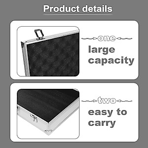 ERINGOGO Aluminum Attache Case - 14inch Lock Metal Briefcase with Ripple Foam, Hard Aluminum Carrying Case, Universal Portable Tool Case for Laptop/Luggage/Instrument, White