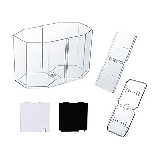 Mini Fish Tank, 3-in-1 Small Betta Bow Tank Stackable Tiny Aquarium Tank - Divided Compartments Beta Fish Tanks for 2 Betas - 2/5 Gallon Fish Bowl for Sea Monkeys Baby Fishes Shrimp Clownfish Guppy
