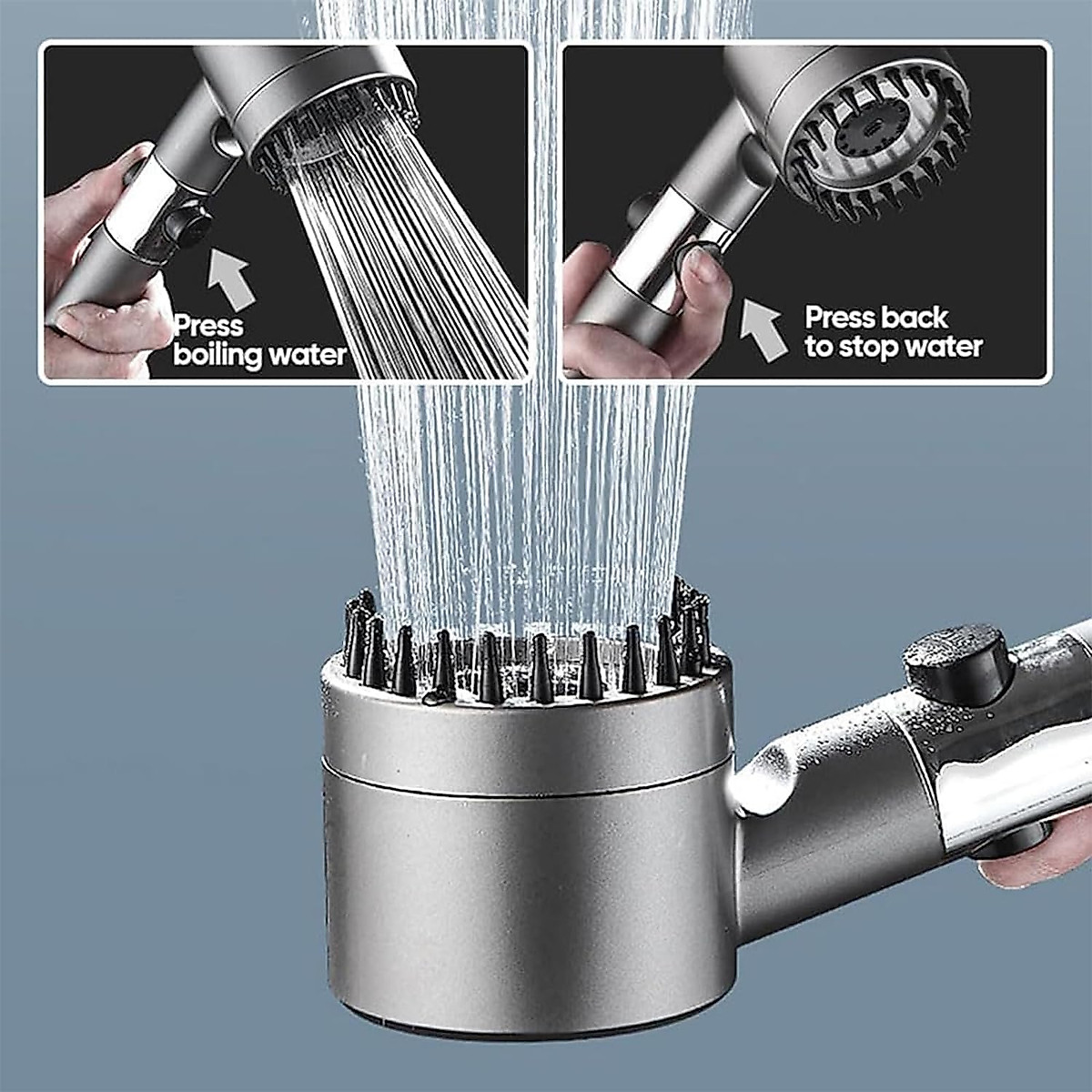 Iondrops Showerhead - 2024 Best Drivse Ion Drops Showerhead, German Multifunctional Massage Shower, Adjustables Pressure Turbocharge Handheld Shower Head With 10 Pcs Filter (10 Filter)