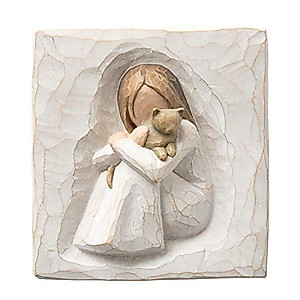 Willow Tree Comfort Plaque, Sculpted Hand-Painted bas Relief