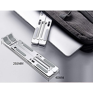 TenYua Laptop Stand for Desk,Portable Laptop Holder,6 Angles Adjustable Aluminum Tablet Stand Foldable Laptop Bracket Compatible with 9-15.6 inch Laptops