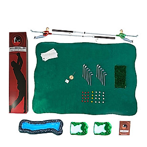 Mini Indoor Golf Game Competition Pack, Mini Indoor Golf Practice Includes Golf Accessories, Indoor Putting Green and Clubs, Indoor Mini Golf Set with 35" Shotmaker Golfer, At Home Mini Golf Course