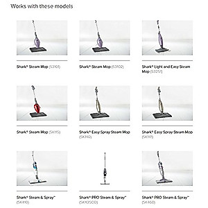 AI-Vacuum Shark Steam and Spray Mop Cleaning Pads 6 pc, for S3101, S3102, S3250, S3251, SK115, SK140, SK141, SK435CO, SK460