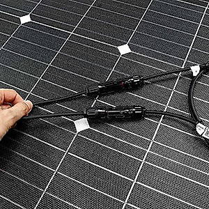 DSJ Monocrystalline Flexible Solar Panel, 100W 18V Outdoor Portable Solar Panels Efficiency 24%-26% for Homes, Rv, Boat, Uneven Surfaces