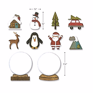 Sizzix Thinlits Dies Globes by Tim Holtz, 11-Pack, Tiny Snowglobes 11 Count