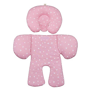 JYOKO Kids Reducer Cushion Infant Head & Baby Body Support Antiallergic 100% Cotton (Head, Body and Back Support, Pink Sparkles) 3 Parts