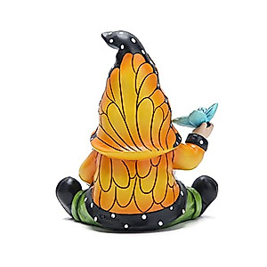 Hodao Spring and Summer Decorations Butterfly Decor Figurines 6“H Irish Dwarf Elf Indoor Home Decor Yard Gnome Decorations Gnome Collector's Gift