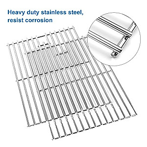 Uniflasy Cooking Grates for Pit Boss Memphis Ultimate 4-in-1 Gas & Charcoal Combo Grill with Smoker Stainless Steel Gas Grills Grates Replacement Parts Cooking Grids