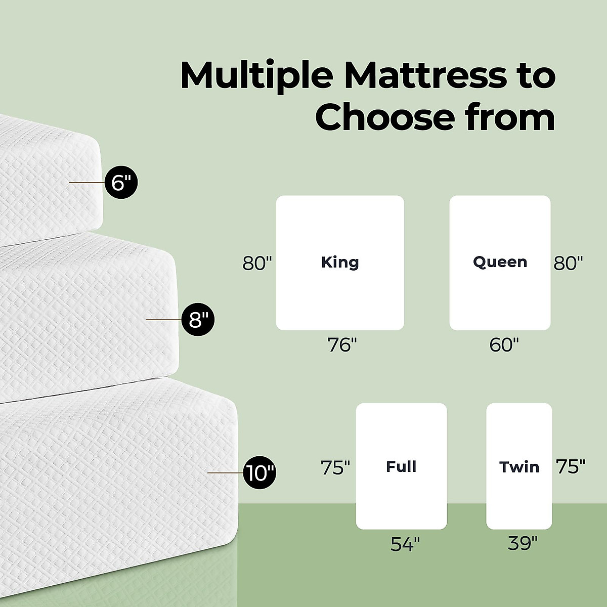 Rolanstar Twin Size Mattress, 6 Inch Gel Memory Foam Mattress in a Box, Fiberglass Free, Breathable Mattress for Cooler Sleep Supportive & Pressure Relief, CertiPUR-US Certified, White