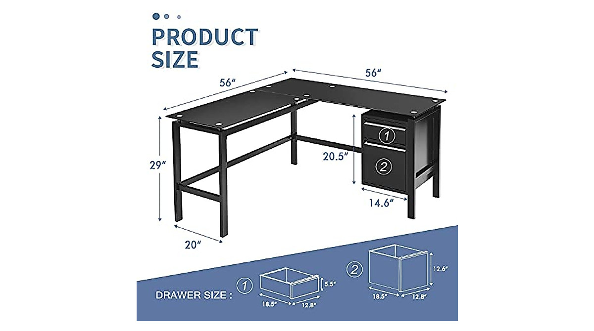 Pataku L Shaped Desk - Modern & Stylish Corner Office Desk