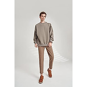 Vostey Men's Sneakers Fashion Brown Casual Shoes Dress Sneaker Oxford Shoes(B81Q13 Yellow Brown 10)