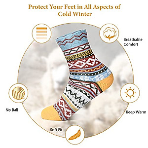 MORECOO Womens Socks Winter - Christmas Gifts for Women - Thick Wool Soft Warm Fuzzy Cozy Socks for Women